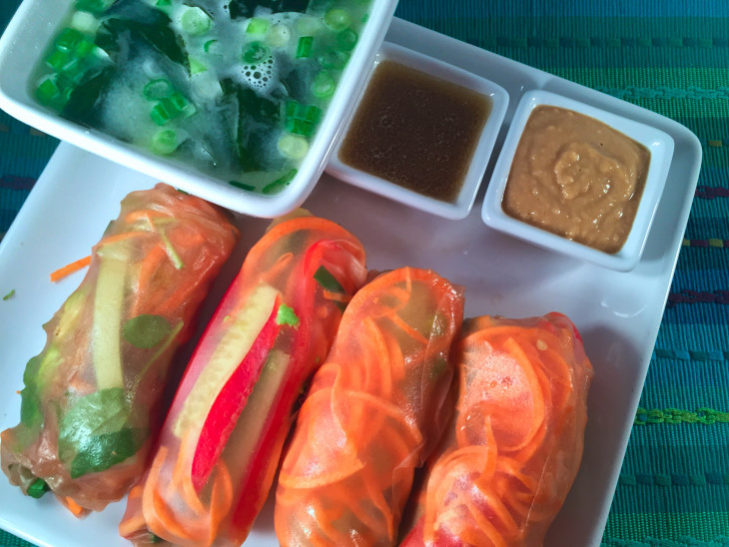 Sweet Potato Spring Rolls with 2 Dipping Sauces – 90/10 Nutrition