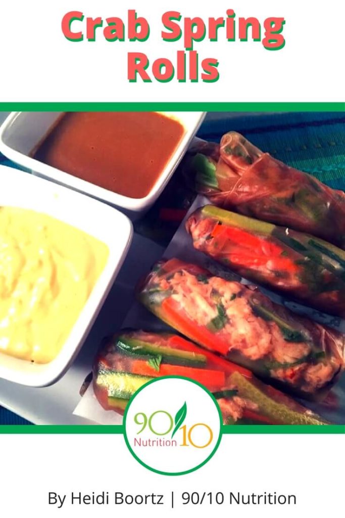 Healthy Spring Rolls with Crab - Healthy Appetizer - 90/10 Nutrition